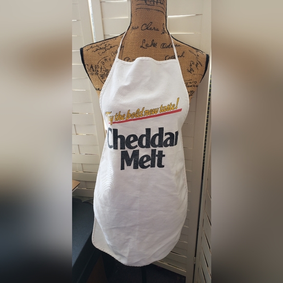 Kitchen | Vintage Mcdonalds Cheddar Melt Apron White Tie Back | Poshmark